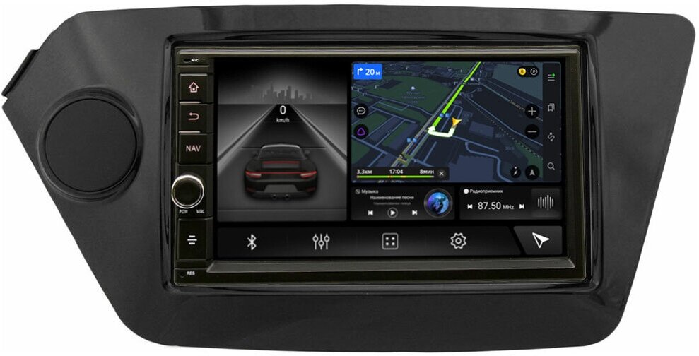 Штатная магнитола Kia Rio III 2011-2017 Canbox GTR056-RP-KIRI-27 Android 10 (4/64, DSP, IPS, Carplay) С крутилкой