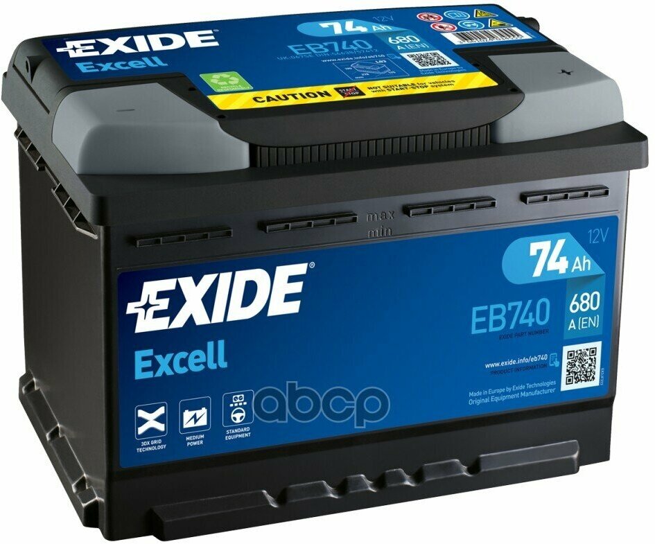 Аккумулятор EXIDE арт. EB740