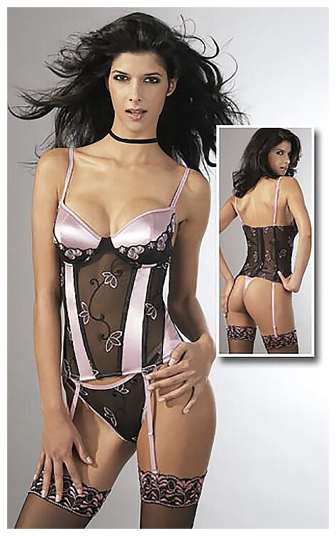 Корсаж с подвязками для чулок от Cottelli Collection