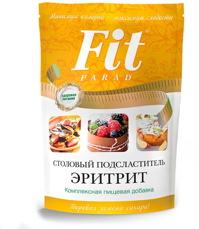 Сахарозаменитель эритрит Fit Parad, дой-пак, 400 г