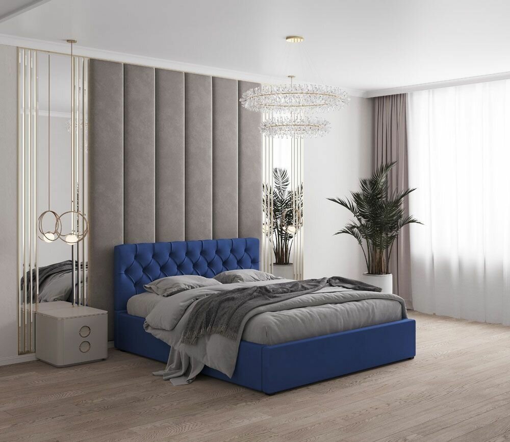 Кровать Венеция голубая