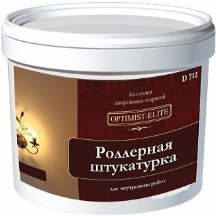 Декоративная Штукатурка Роллерная Optimist-Elite D712 7кг для Внутренних Работ / Оптимист Элит.