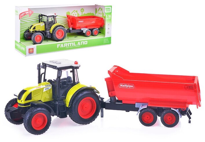 Трактор WY900B 1:16 (свет, звук) на батарейках, в коробке