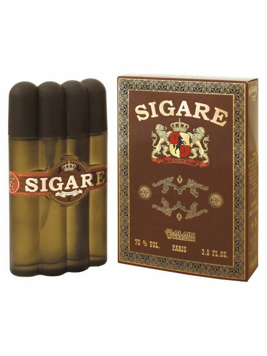 Туалетная вода Alain Aregon "Sigare", мужская, древесно-цитрусовая, 90ml