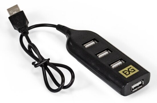 Разветвитель USB Exegate DUB-42 USB2.0 4порт. черный