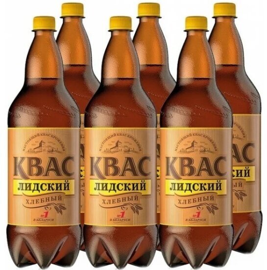 Квас Лидский хлебный ПЭТ 1,5 л (6 штук в упаковке)