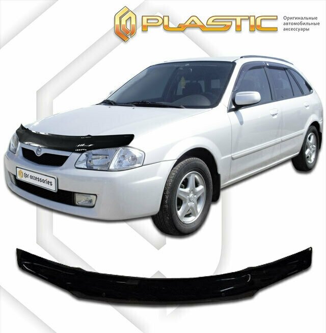 Дефлектор капота для Mazda Familia универсал 1997-2001 Classic черный