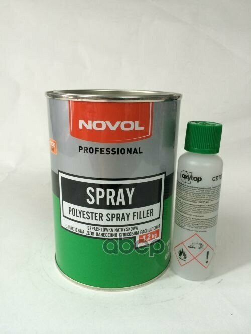Шпатлевка жидкая 1.2кг Novol Spray 1201 Novol арт. 1201