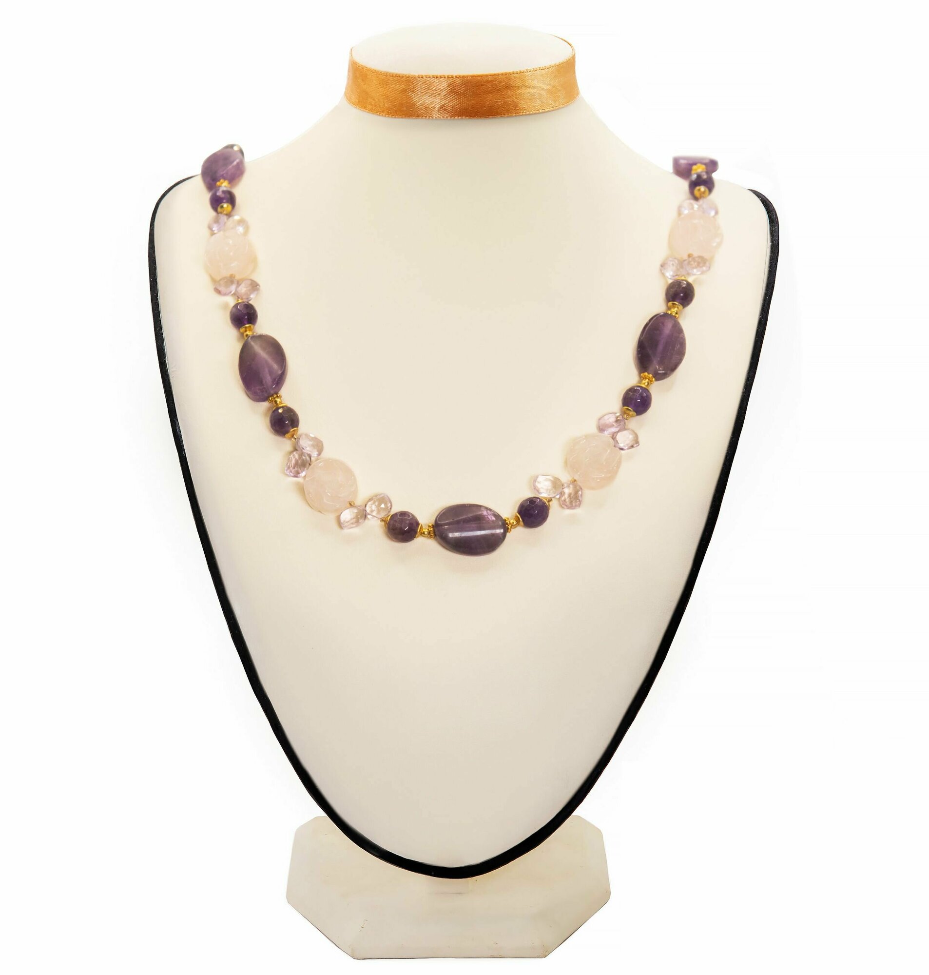 Колье Helena, аметист, кварц