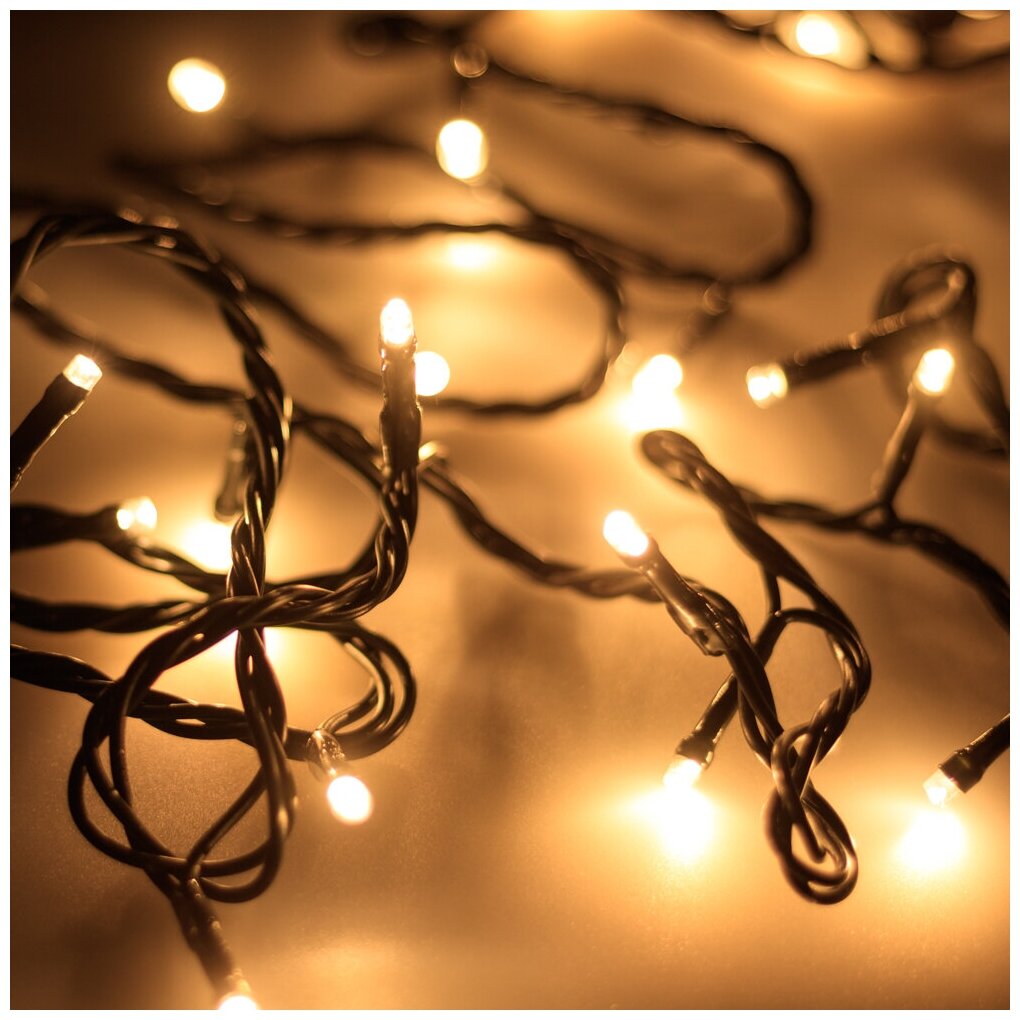 025765 Светодиодная гирлянда ARD-STRING-HOME-5000-GREEN-50LED-FLASH WARM (230V, 3.5W) (Ardecoled, IP20)