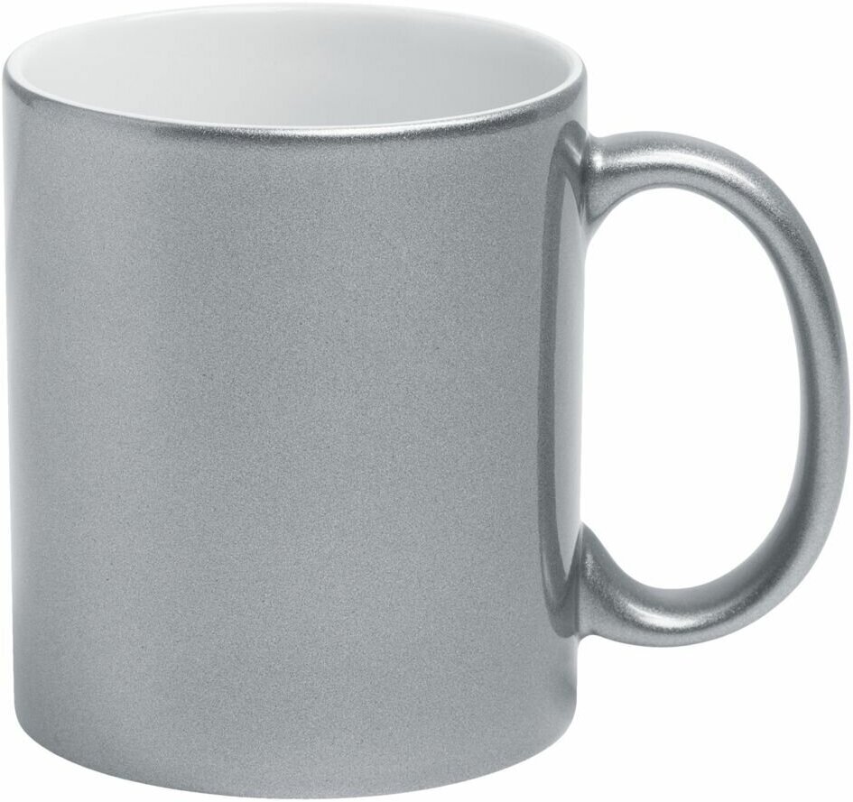 Кружка Ore для сублимационной печати, серебристая, фаянс, 330 мл