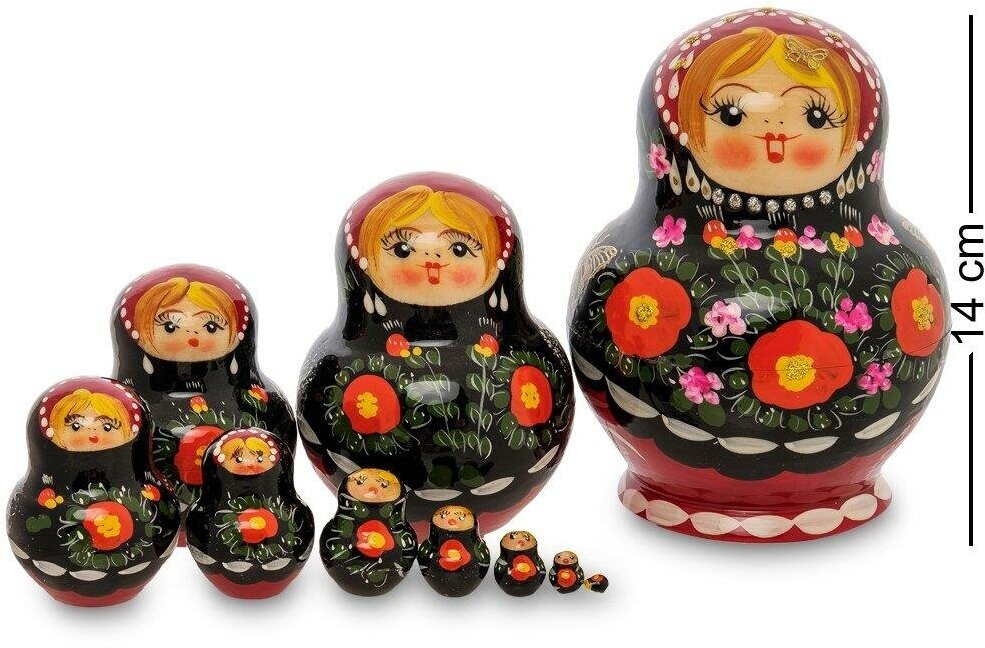 Матрешка 10м "Сирафима" A2137090 Народные промыслы, Дерево липа, краски, лак