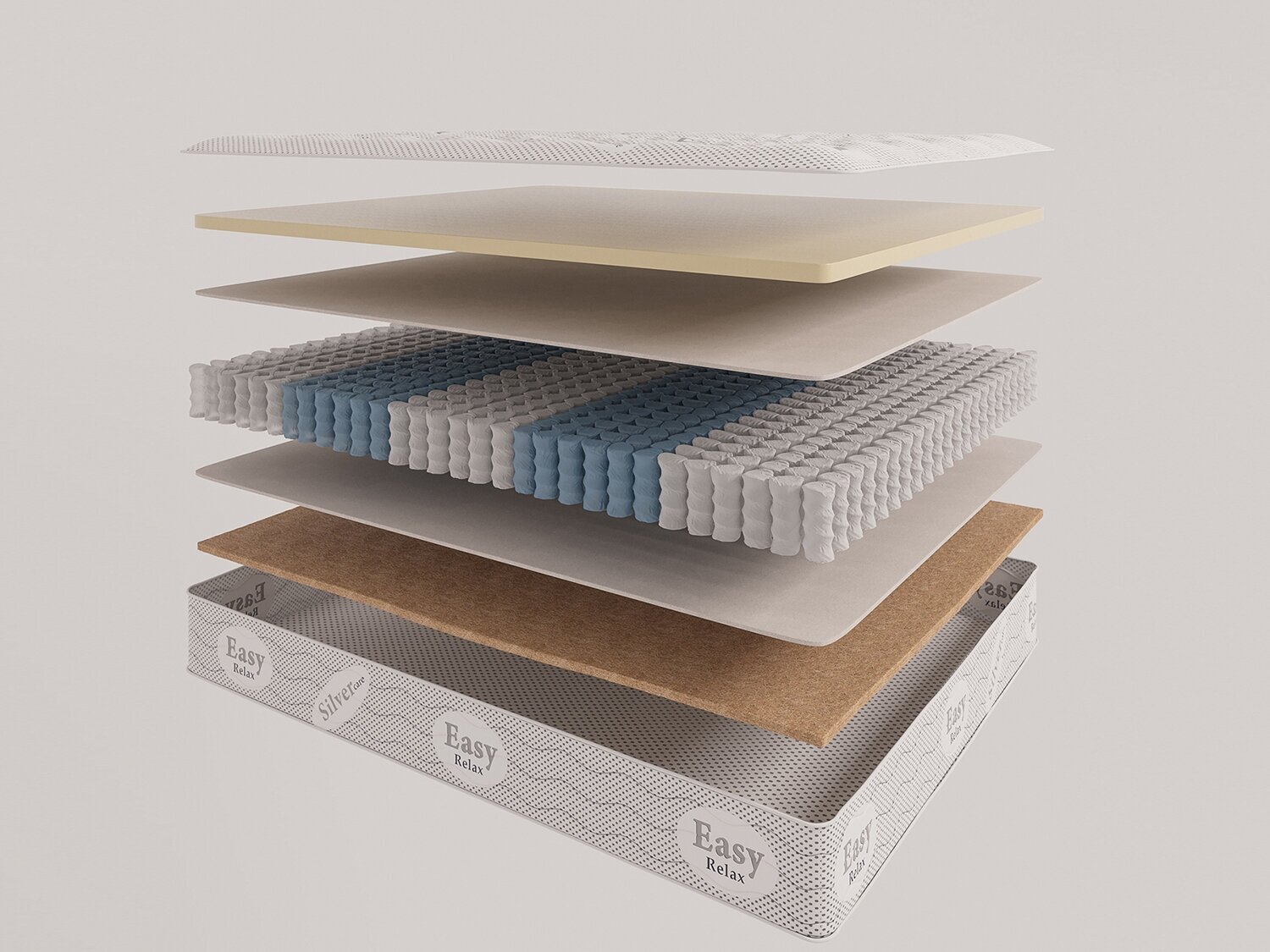 Матрас Evita Aura 80х190 анатомический жесткий мягкий кокосовый Независимые пружины высота 23 см