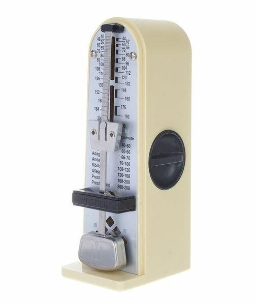 890121 Taktell Piccolino Метроном механический, без звонка, цвет слоновой кости Wittner