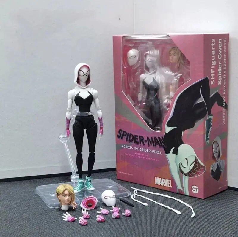 Шарнирная фигурка Гвен Стейси Spider‑Gwen Человек‑Паук Сквозь мультивселенную, Marvel 15 см