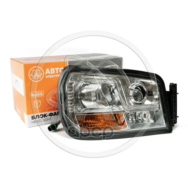 Фара SHACMAN SHAANXI X3000 правая LED ДХО, поворотник снизу, с электрокорректором AVTOELECTRICA AVTOELECTRICA арт. DZ9618972202.