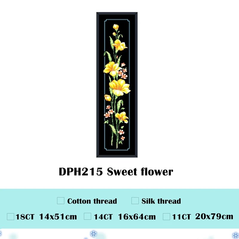 Набор для вышивки крестиком с изображением прекрасных цветов, ткань, 18ct, 14ct, 11ct, черная канва, хлопковая нить, наборы для вышивки крестиком для взрослых