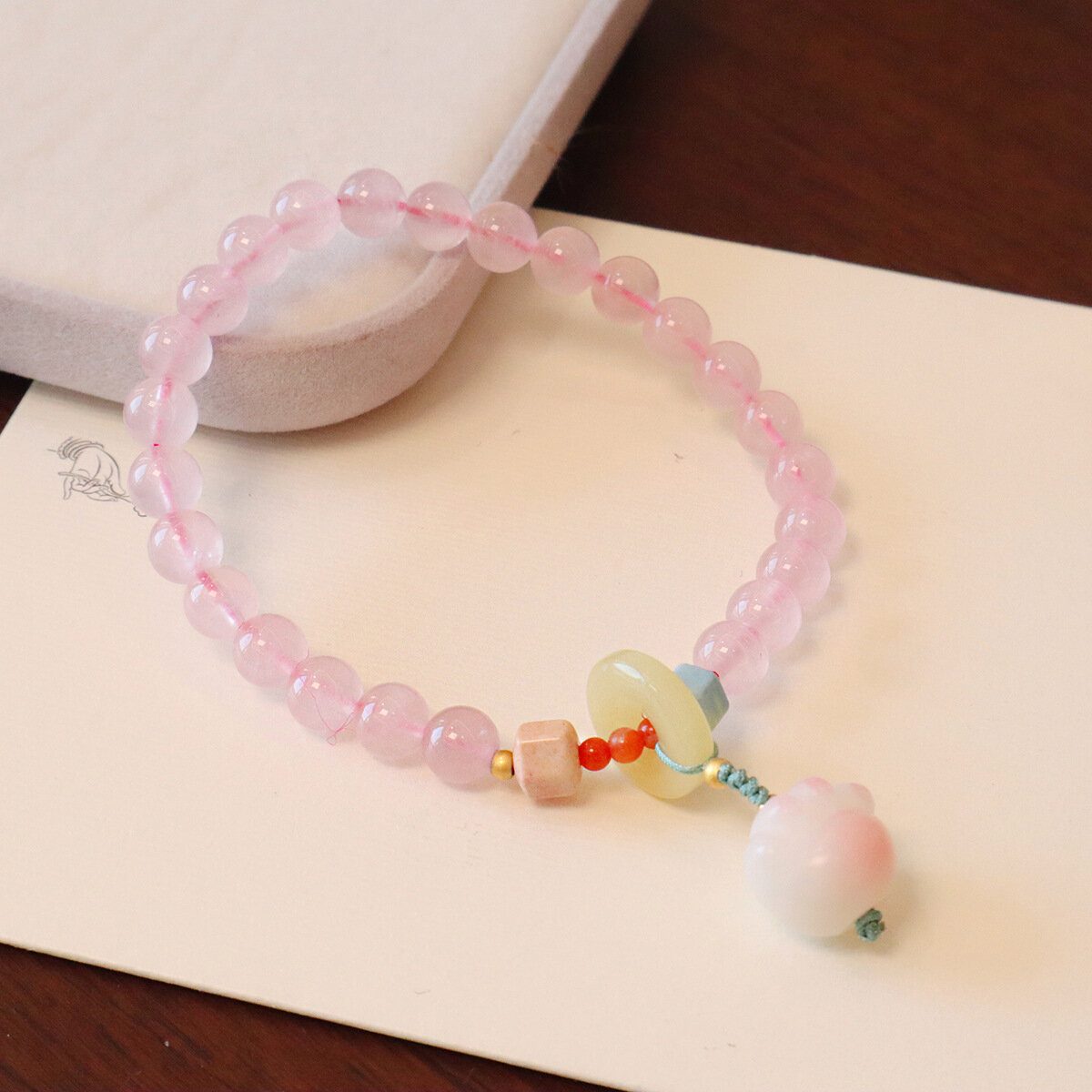 Браслет для гадания, YM Mall из агата и кварца Камень Привлекает тепло и удачу