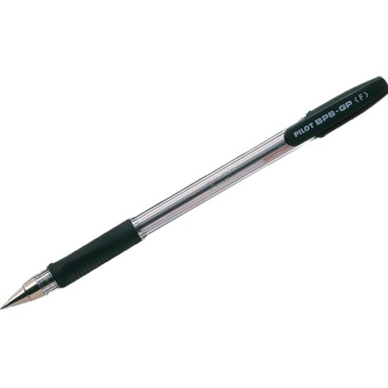Ручка шариковая Pilot "BPS", черная, 0,7мм, грип