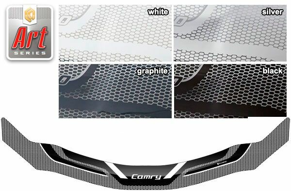 Дефлектор капота Toyota Camry 2009-2011 Серия "Art" черная САпластик