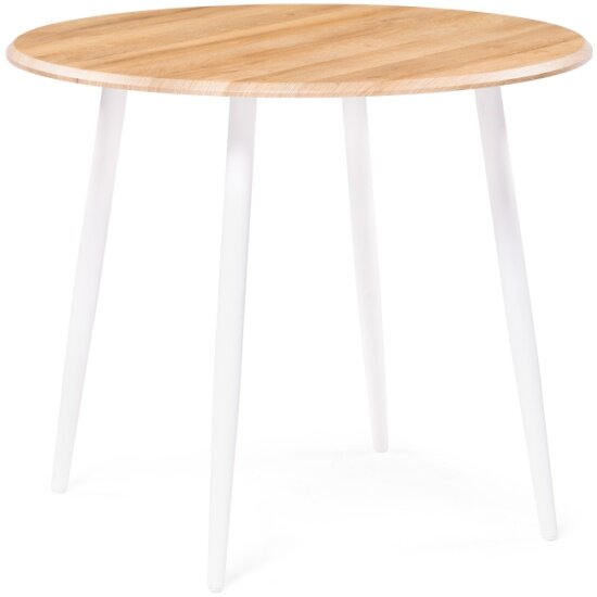 Стол обеденный Woodville деревянный Абилин 90 дуб вотан / белый матовый