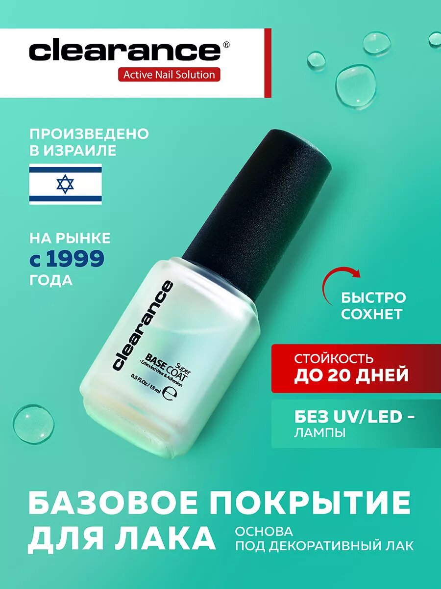 Базовое покрытие для лака Clearance TAKE A BREAK, Super Base Coat, быстросохнущий, прозрачный, 15 мл