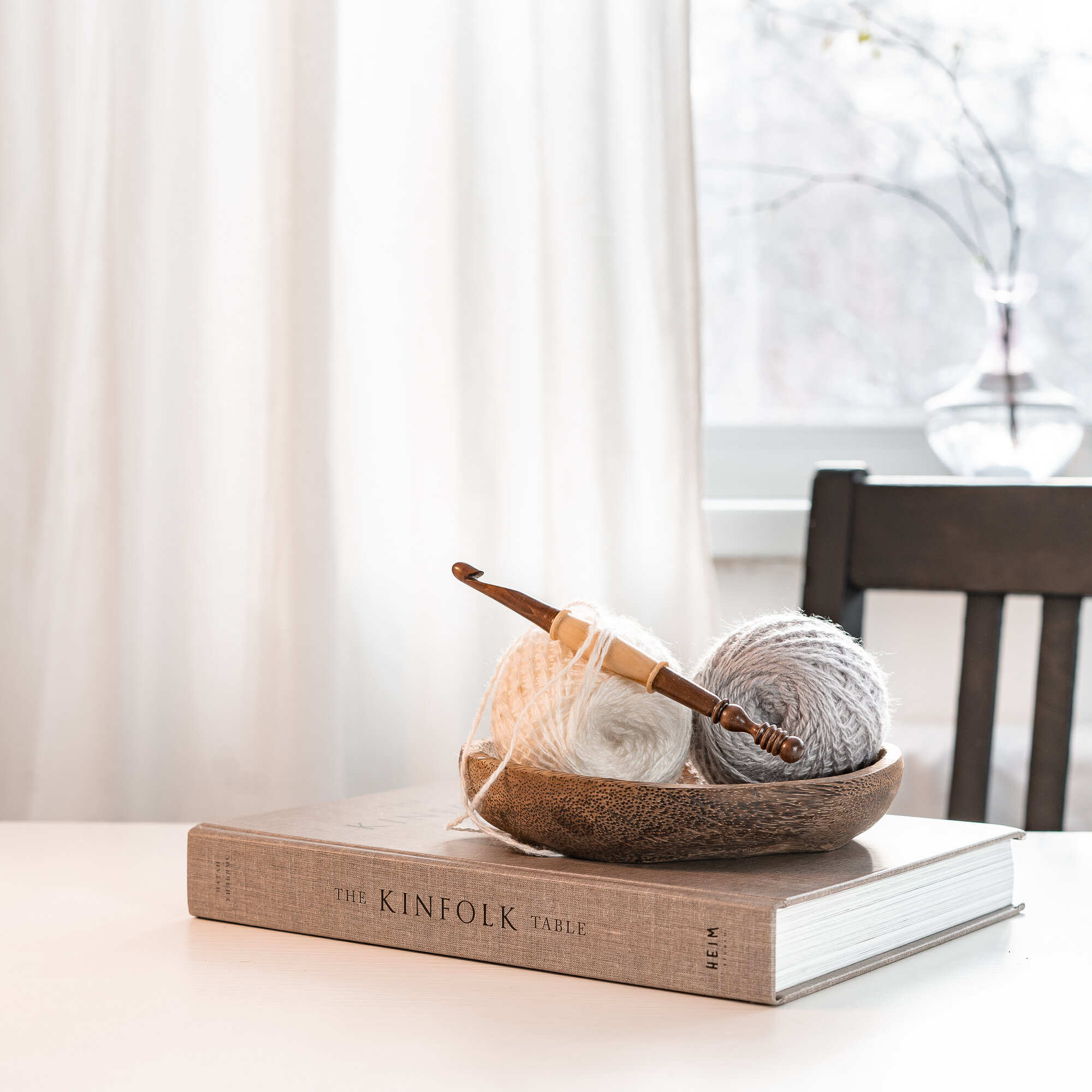 Деревянный крючок для вязания из кедра 8 мм. K298