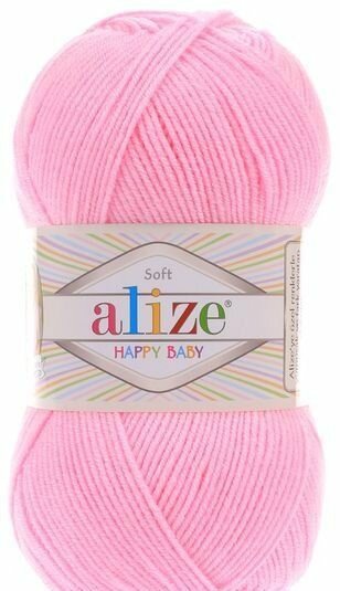 Пряжа Хэппи бэби (Happy Baby) упаковка 5 мотков 100 г. 330 м.65% акрил 35% полиамид цвет 191 розовый