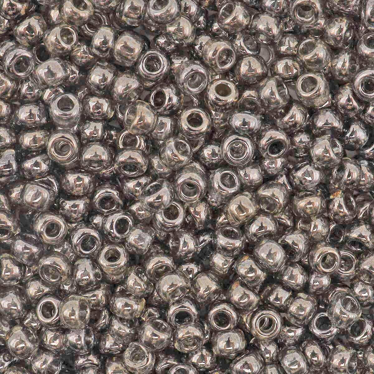 Бисер Preciosa 48049 прозрачный блестящий серый (10/0) 2.3 мм, 5 г, цена за 2 уп.