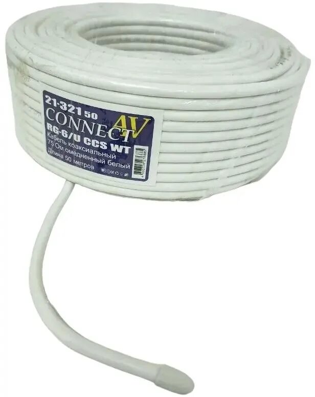 Кабель Premier CONNECT-AV RG-6/U CCS BK 50м. (катушка:50м) черный (21-320 50)