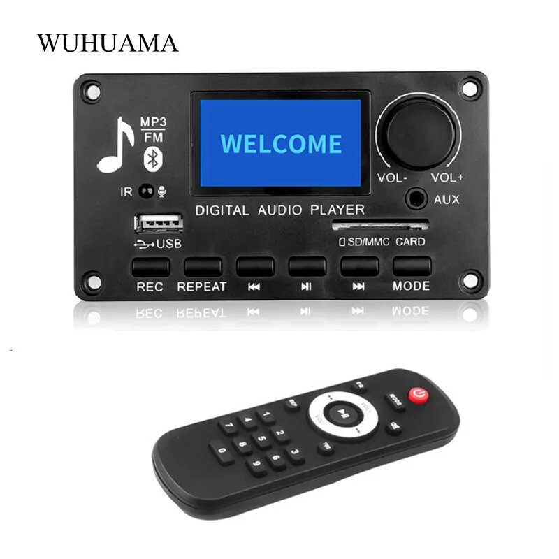 Модуль цифрового аудиоплеера MP3 декодер плата USB SD BT музыкальный плеер плата запись FM Link in