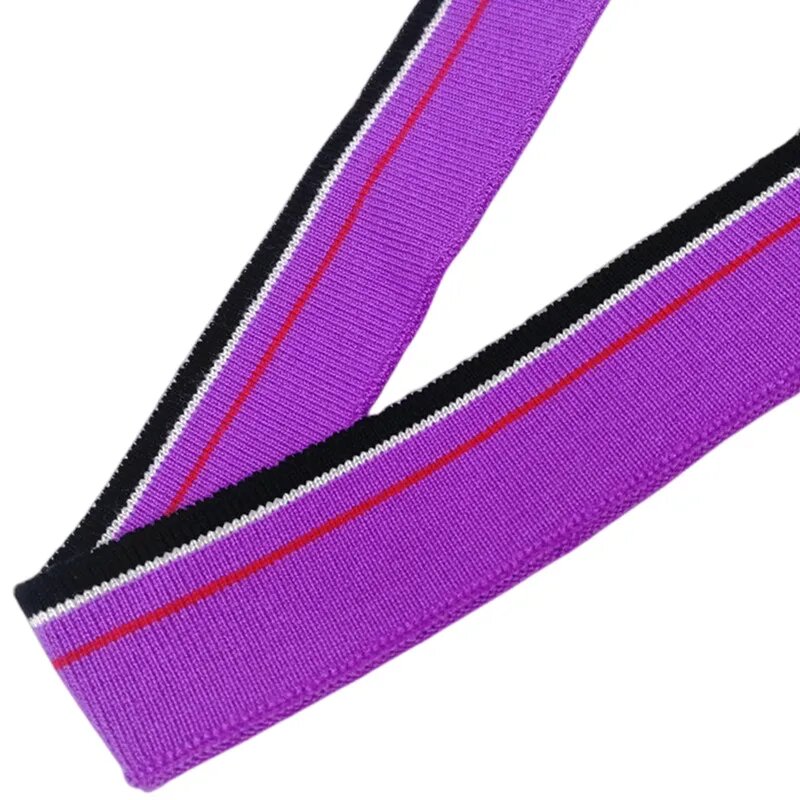 JIETAI Мерсеризованная хлопковая трикотажная полоса Фиолетовый, about 100x3cm, Purple 1