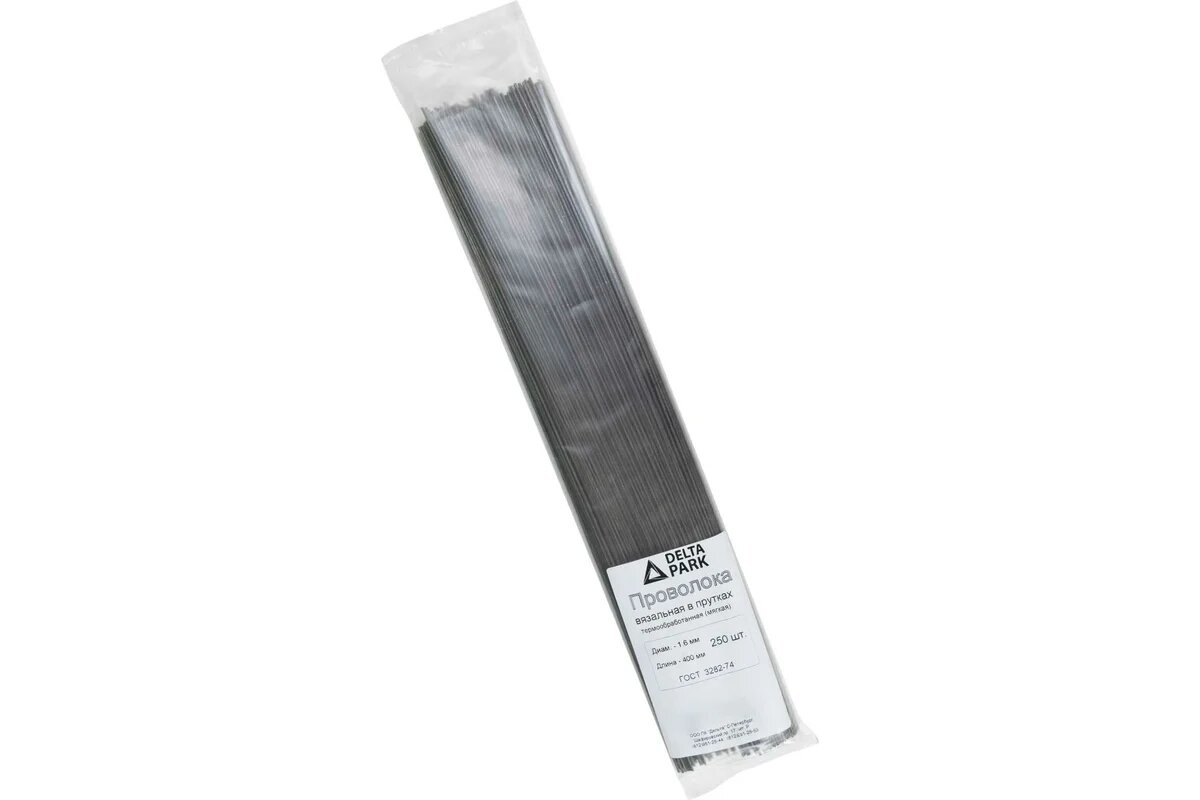 Delta-Park вязальная проволока в прутках 400 мм 250 шт 1.6 мм термообработанная мягкая