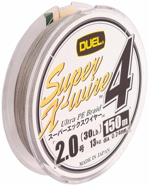 Yo-Zuri PE Super X Wire 4 Silver 150м Шнур плетёный из полиэтилена 2.0/0.242мм 13кг