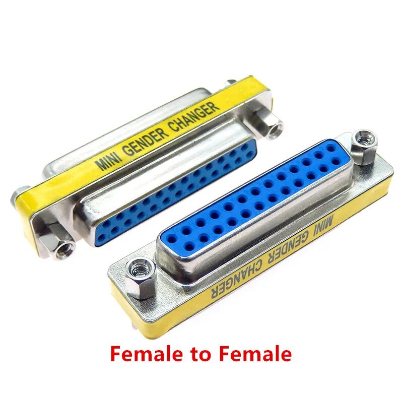 Мини-переходники разъемов RS232 DB9 DB15 DB25 DB37 25 Female to Female