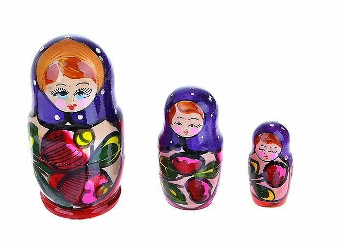 Матрешка RNToys 3 в 1 расписная (Д-082)