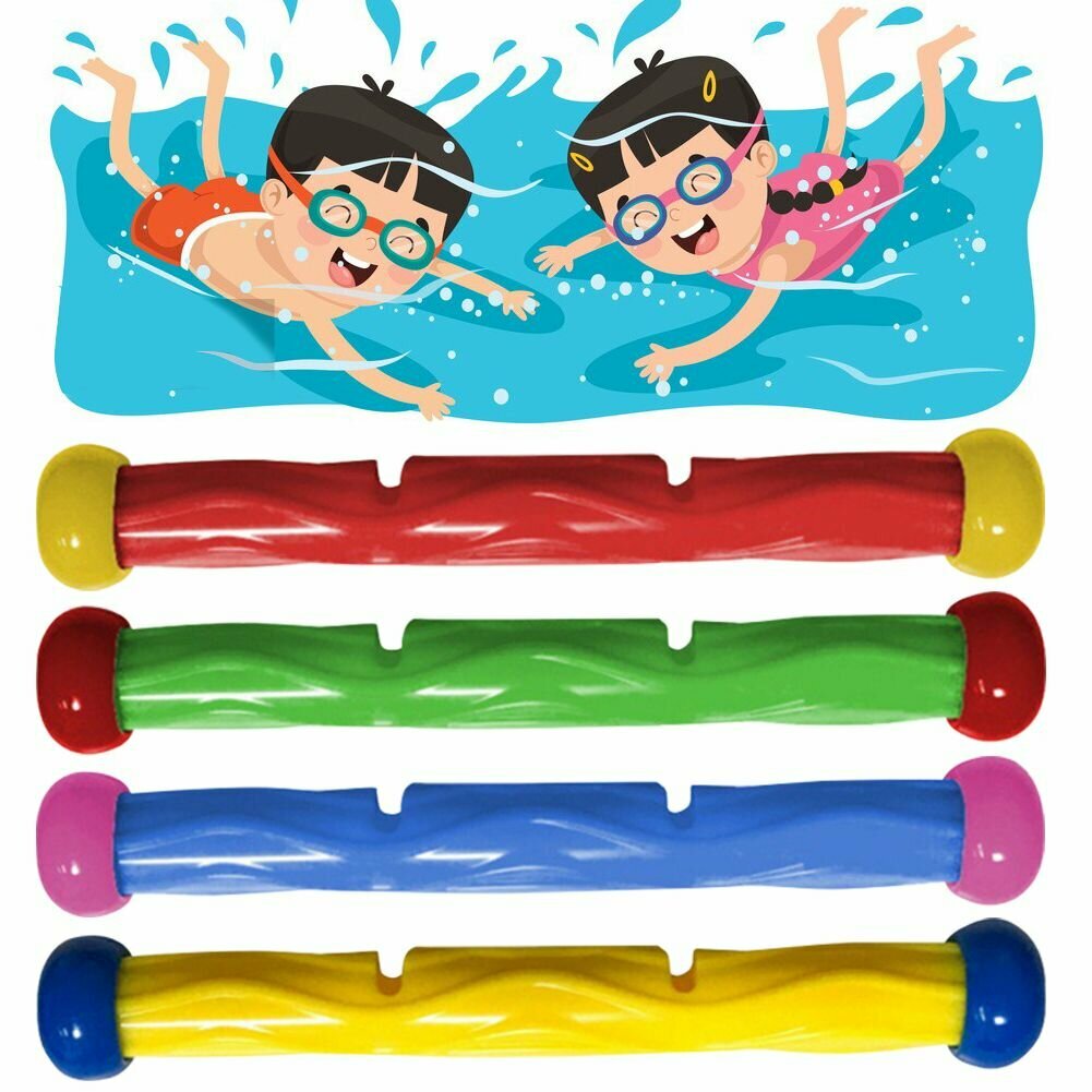 Игрушка для плавания Кольцо для ныряния, 4 штуки, разные цвета