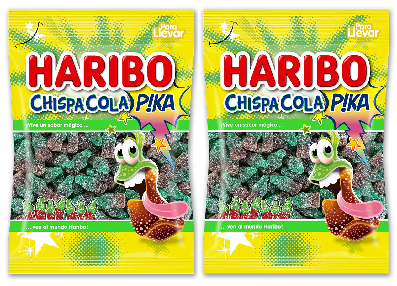 Мармелад жевательный кислый Haribo Chispa Cola Pika / Харибо Супер Кислая Кола, 2 шт по 100 гр. (Испания)