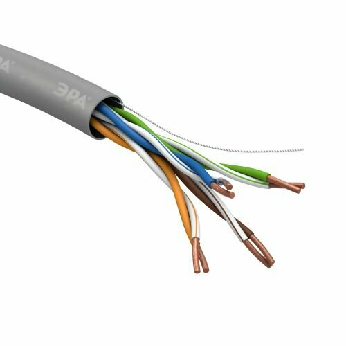 Кабель витая пара ЭРА U/UTP 4x2x24AWG Cat5e CU PVC 305м SIMPLE