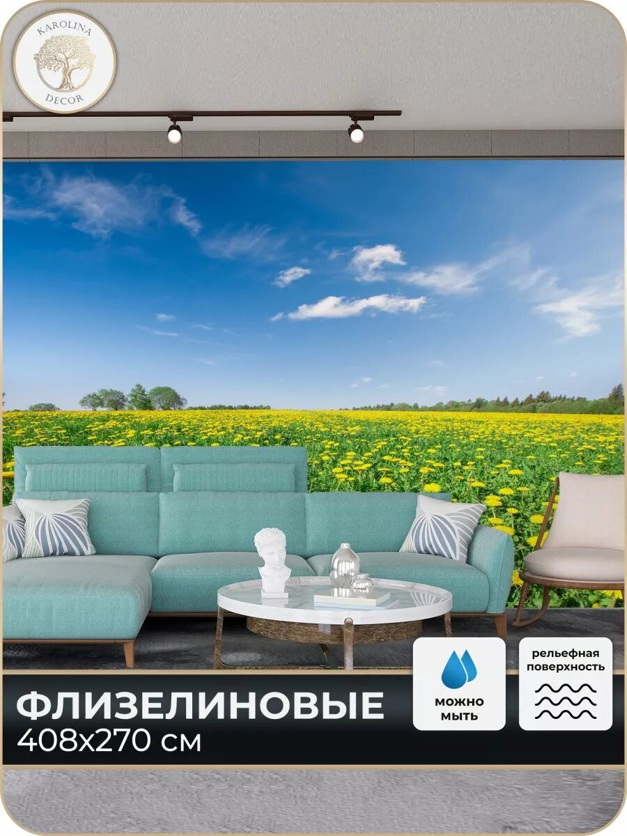 Фотообои Поле для зала в детскую в спальню на кухню 400х270