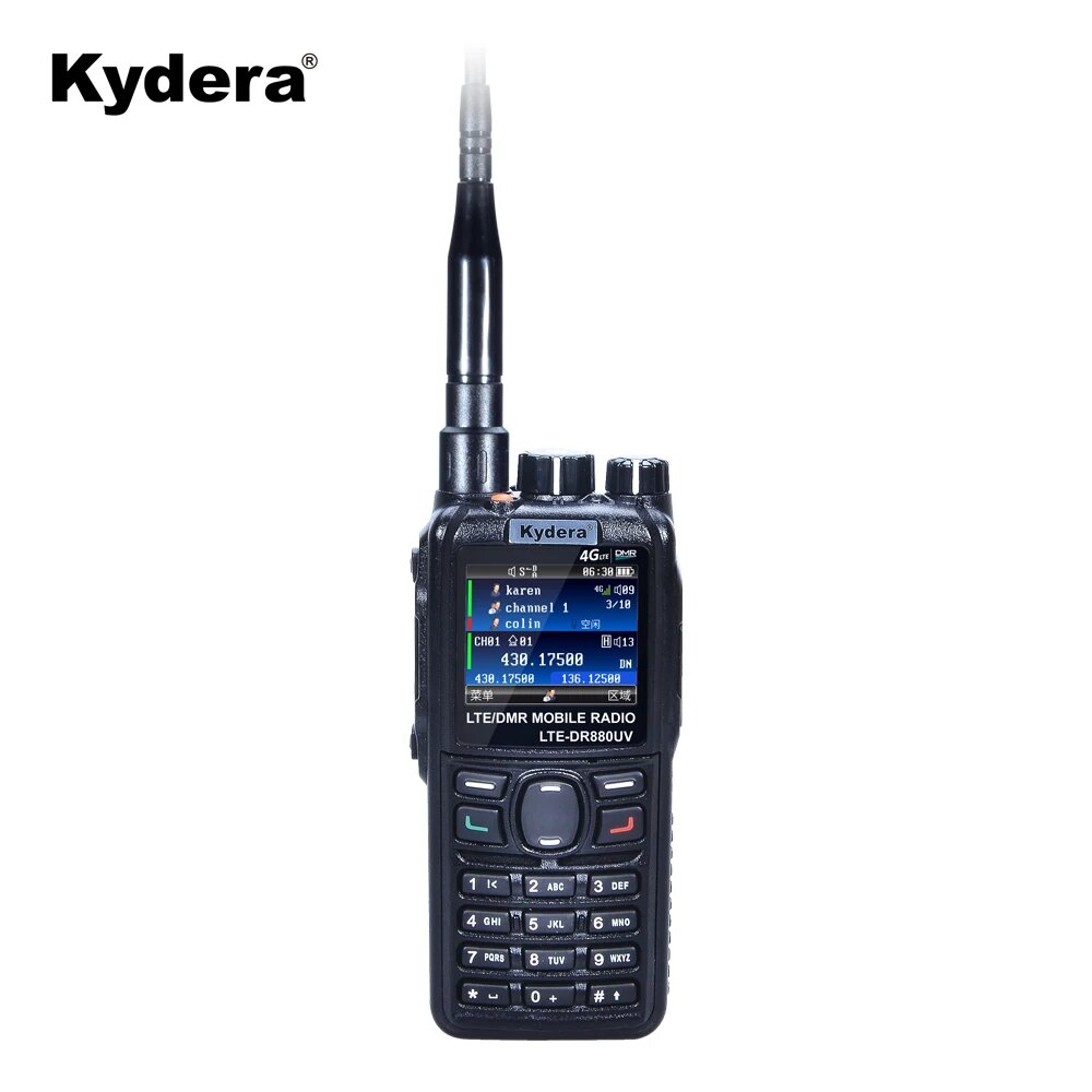 Портативная радиостанция рации дальнего действия с Android UHF VHF LTE DMR реле и система рассылки для отслеживания радиостанций DMR LTE, Black