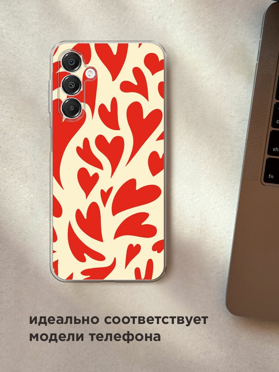 Чехол на Samsung Galaxy A16 / Самсунг А16 с принтом "Crazy hearts 1 - 14 февраля" — фото 1