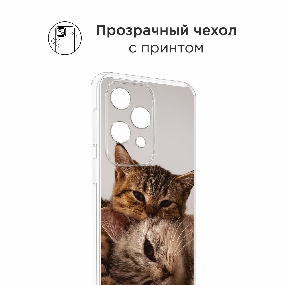 Чехол на OnePlus 9 Pro / ВанПлас 9 Про с принтом "Нежные котята - 14 февраля" — фото 1