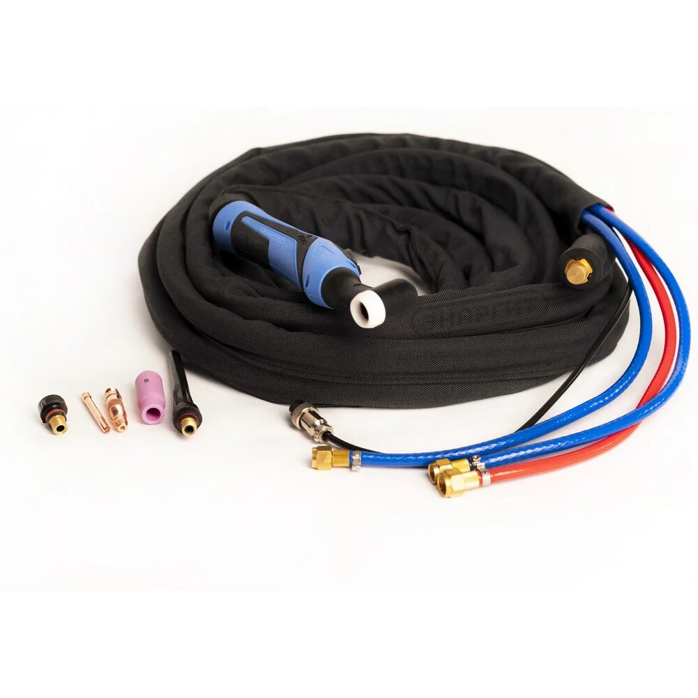 Энаргит Горелка TIG WP 18FX (4 метра, M12x1,0+2 pin, вилка 35-50, водяное, AC250А/DC350A,0.5-4.0мм) WP18FX-4-M16-2P-3550 WP18FX-4-M12-2P-3550