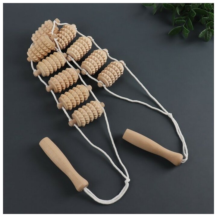 Комбинированный массажер для тела Тимбэ Продакшен Ленточный (МА3215), дерево