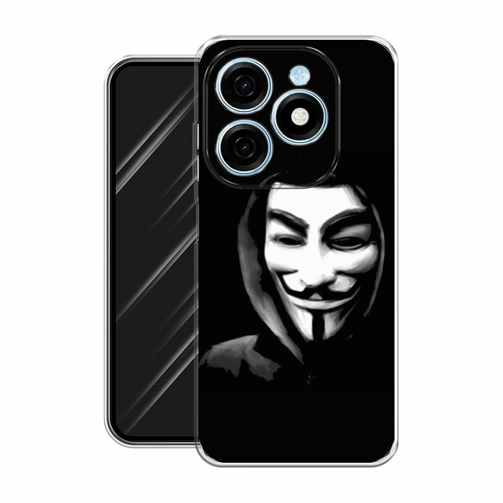 Чехол на Tecno Spark 20 / Текно Спарк 20 с принтом "Анонимус" — фото 1