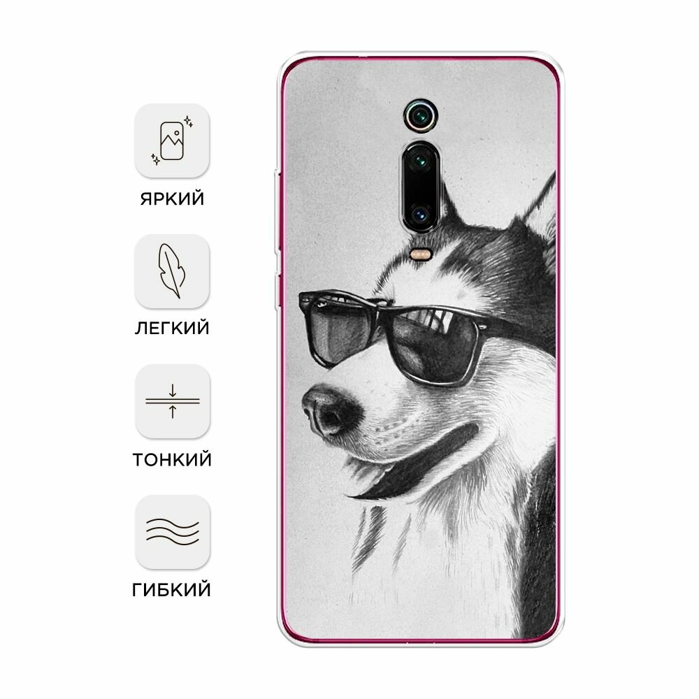 Чехол на Xiaomi Redmi K20/K20 Pro/Mi 9T/9T Pro / Сяоми Редми К20/K20 Pro/Mi 9T/9T Pro с принтом "Крутой Хаске" — фото 1