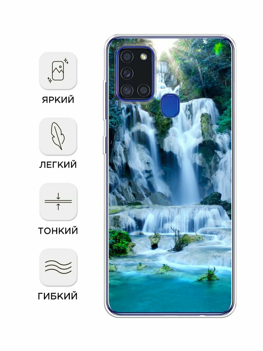 Чехол на Samsung Galaxy A21s / Самсунг Галакси A21s с принтом "Водопад 8" — фото 1