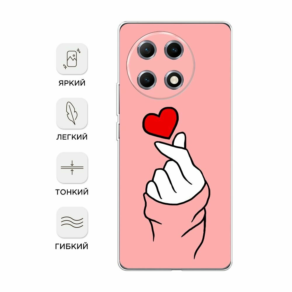 Чехол на Tecno Camon 30S / Текно Камон 30S с принтом "Милое сердечко" — фото 1