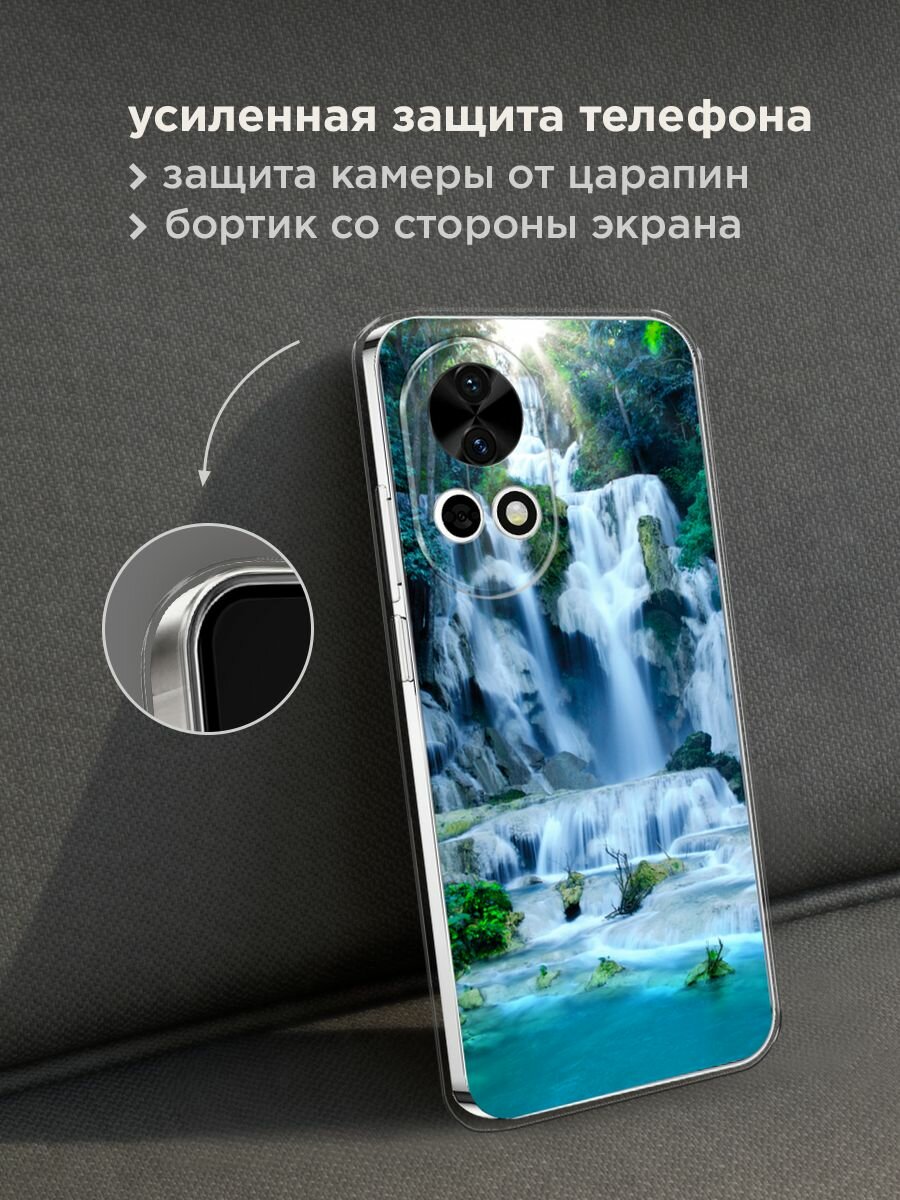 Чехол на Huawei Nova 12/Nova13 / Хуавей Нова 12/Нова 13 с принтом "Водопад 8" — фото 1